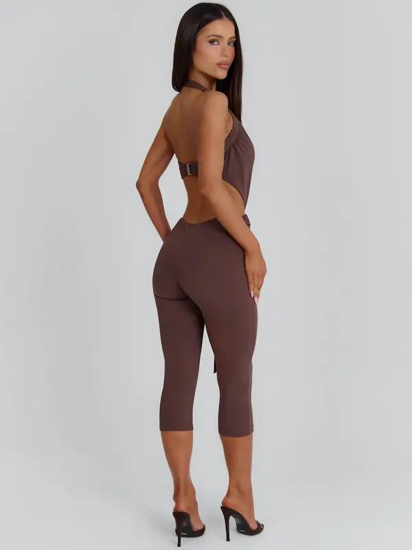 OUTCAST Isabela Jumpsuit Dark Chocolate - Brown