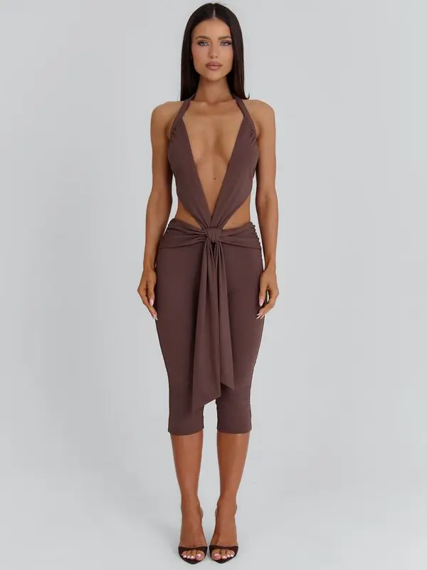 OUTCAST Isabela Jumpsuit Dark Chocolate - Brown