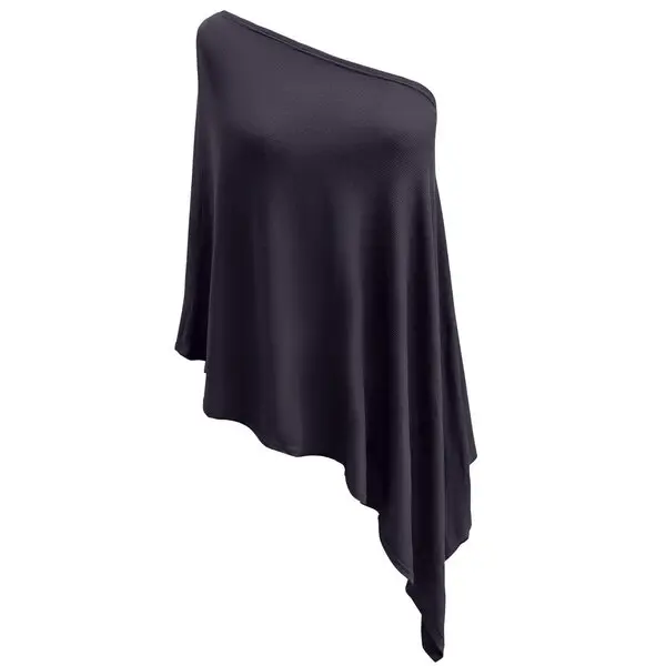 JJWINKS The Muse Top Two-piece Off-shoulder Capelet Poncho, Rib