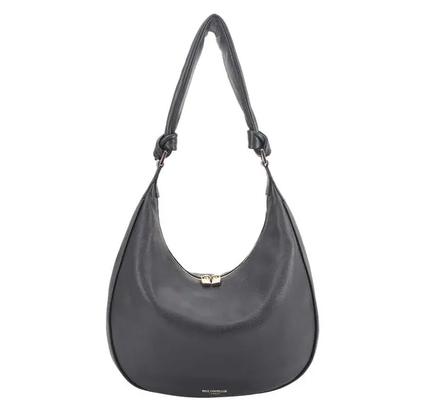 Paul Costelloe Anum Leather Shoulder Bag - Black