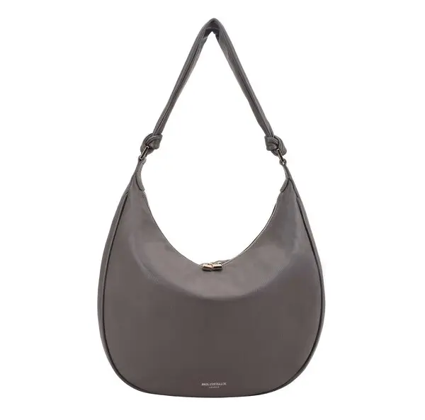 Paul Costelloe Anum Leather Shoulder Bag - Grey