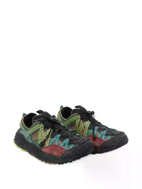 FLOWER MOUNTAIN Kazana Fall Panelled Toggle-fastening Sneakers - Black