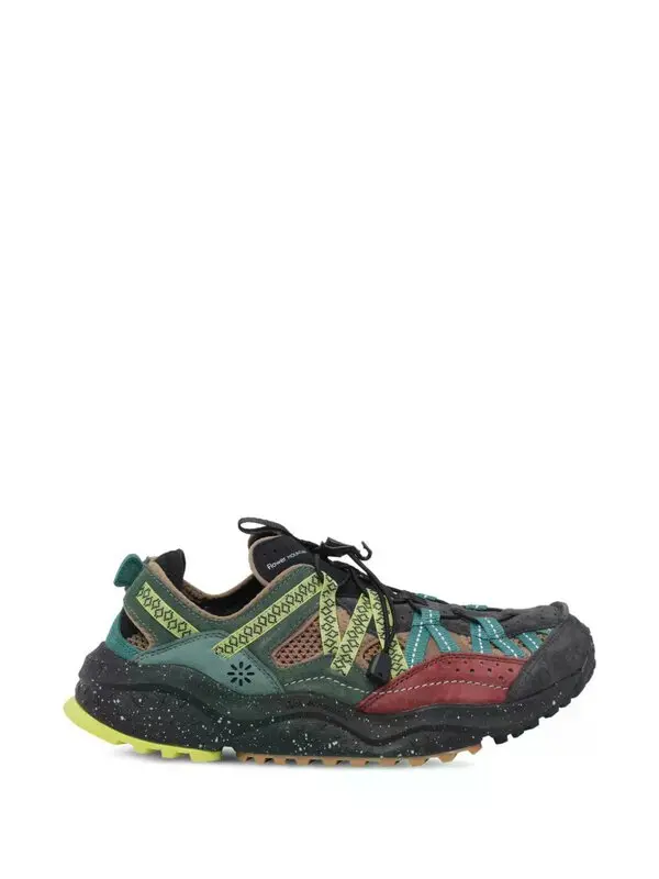 FLOWER MOUNTAIN Kazana Fall Panelled Toggle-fastening Sneakers - Black