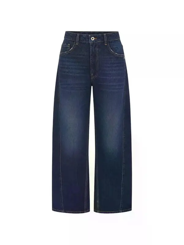 Patrizia Pepe Washed Wide-leg Jeans