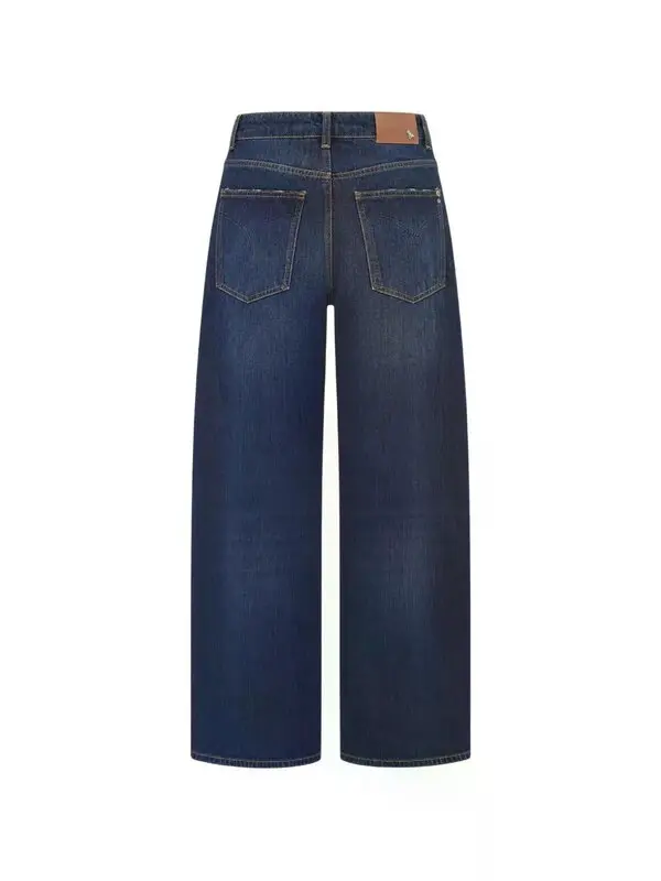 Patrizia Pepe Washed Wide-leg Jeans