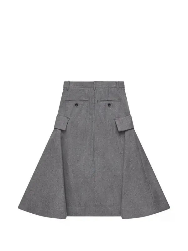 Sacai Pleated Cargo Midi Skirt