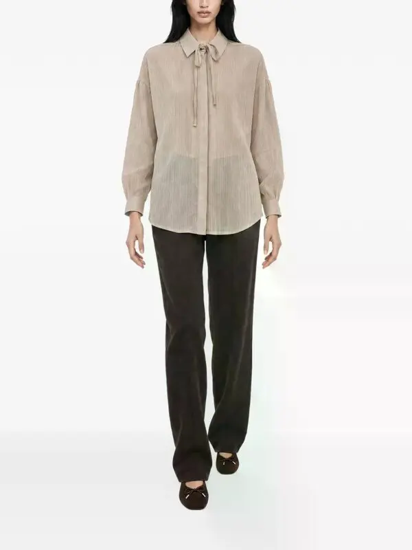 SESSUN Provenco Pleated Wide-leg Trousers