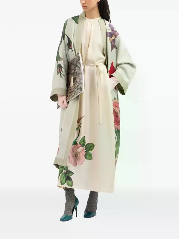 PIERRE-LOUIS MASCIA Aloe Floral-print Silk Shirt Maxi Dress - Neutrals