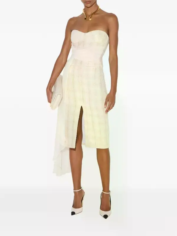 Elisabetta Franchi Tweed Top With Sash