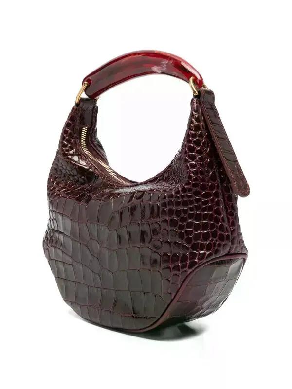 VISONA` Ambra Croc-effect Leather Tote Bag