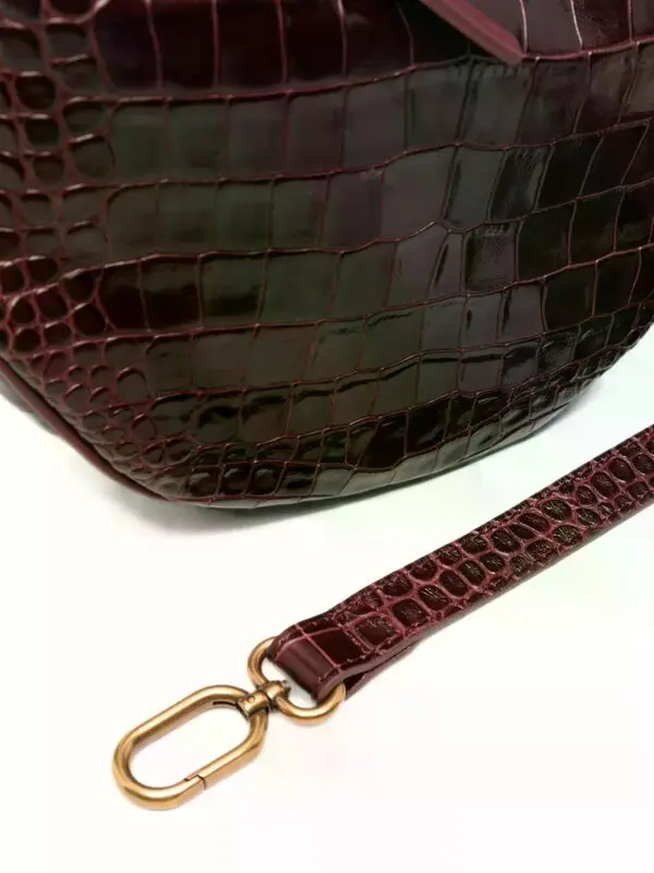 VISONA` Ambra Croc-effect Leather Tote Bag
