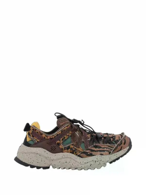 FLOWER MOUNTAIN Kazana Animal-print Toggle-fastening Sneakers