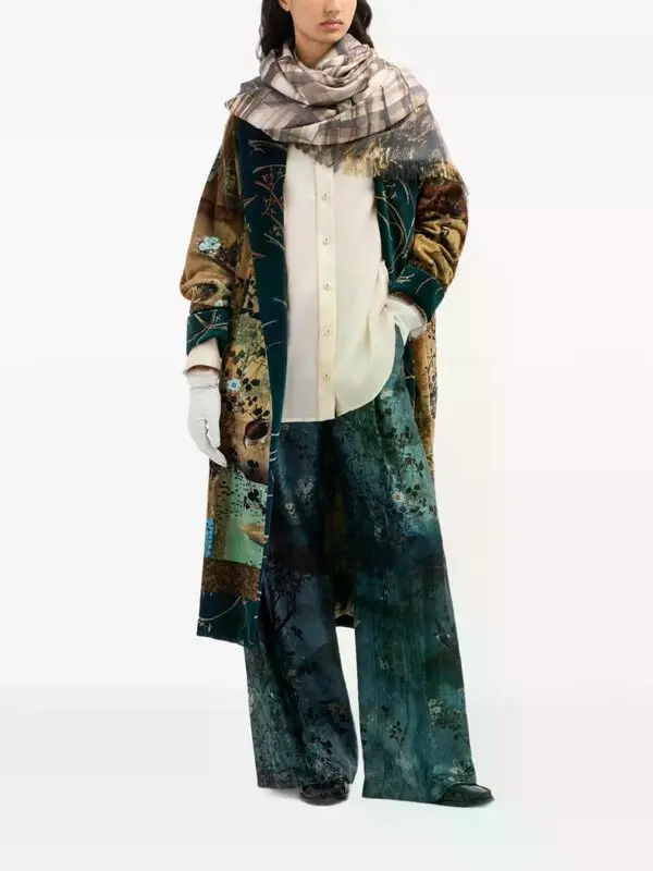 PIERRE-LOUIS MASCIA Floral-print Wide-leg Trousers