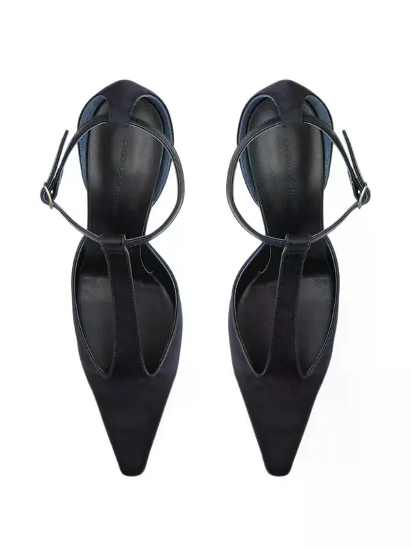 Christopher Esber T-bar Satin Heeled Pumps