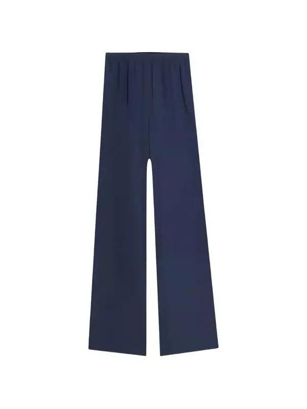 Valentino Garavani Wide-leg Silk Trousers - Blue