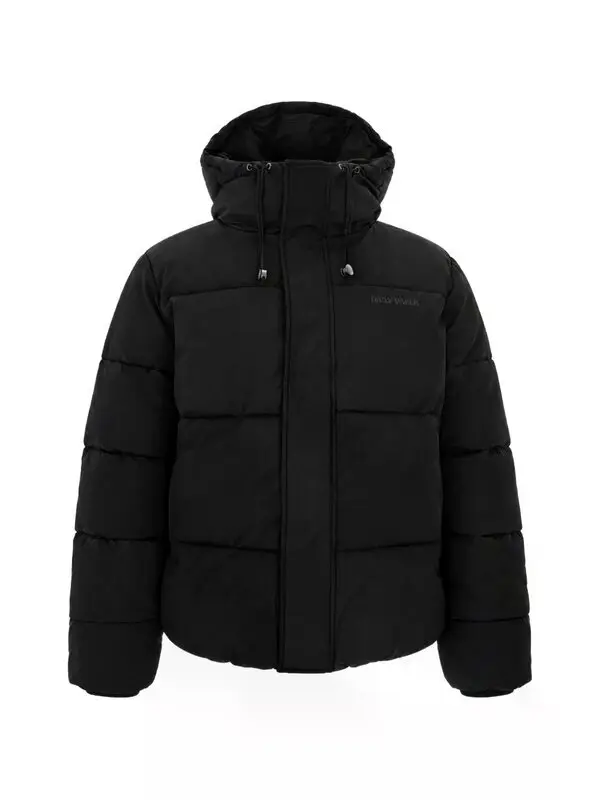 DAILY PAPER Logo-print Quilted Hooded Coat
