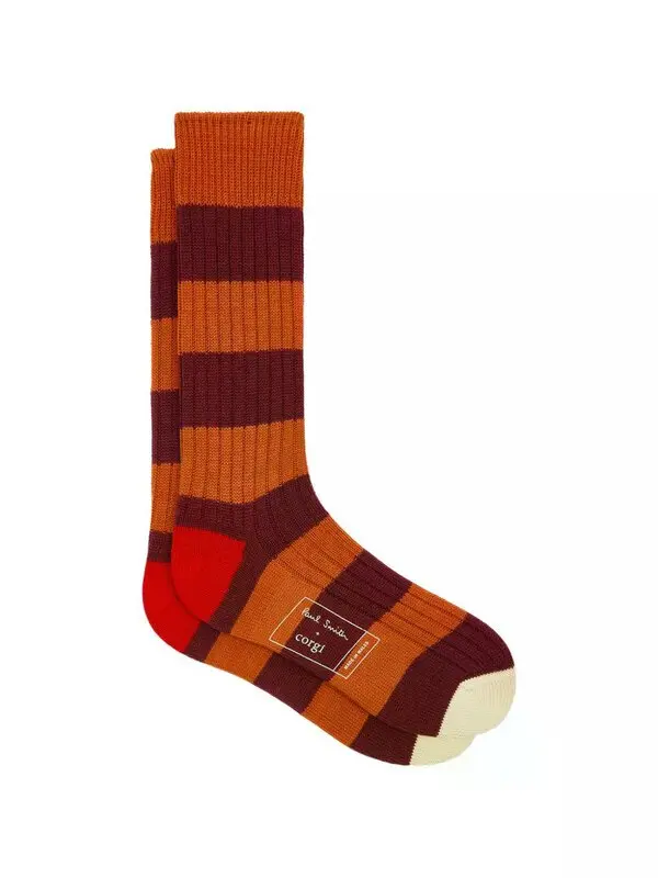 Paul Smith Striped Ribbed Socks