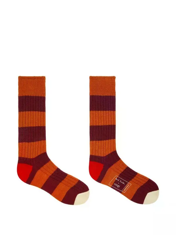 Paul Smith Striped Ribbed Socks