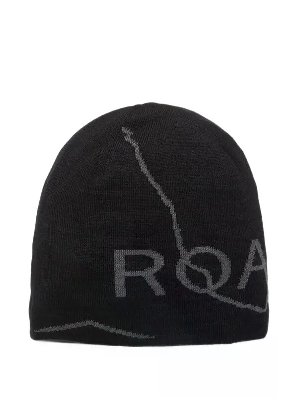 ROA Logo-intarsia Wool Beanie Hat