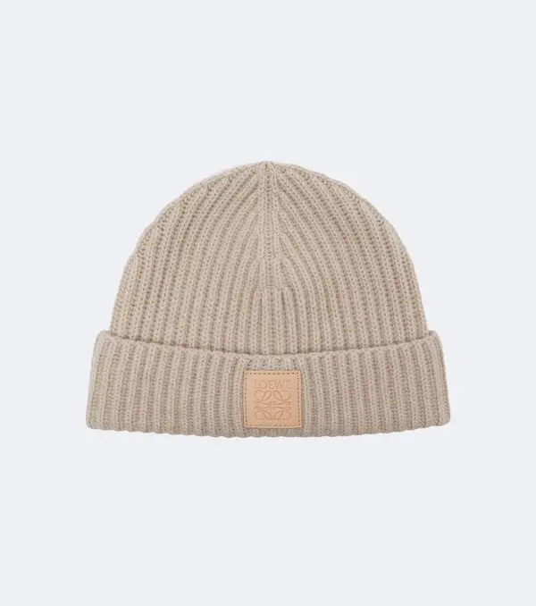 Loewe Anagram Cashmere Beanie - Beige