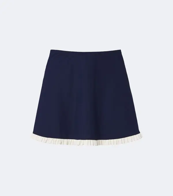 KARLA COLLETTO Ruffled Jersey Miniskirt