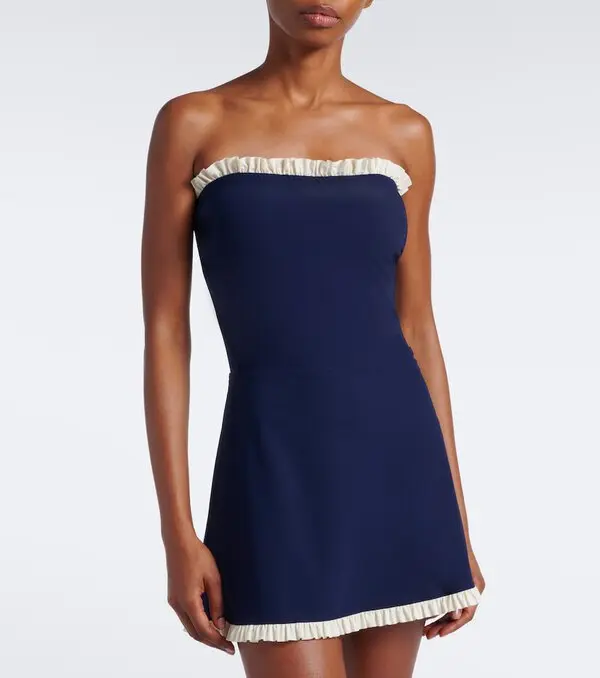 KARLA COLLETTO Ruffled Jersey Miniskirt