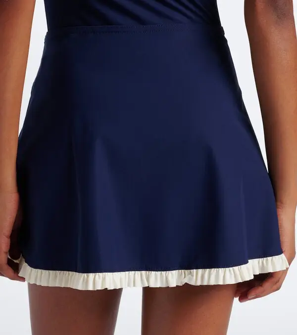KARLA COLLETTO Ruffled Jersey Miniskirt