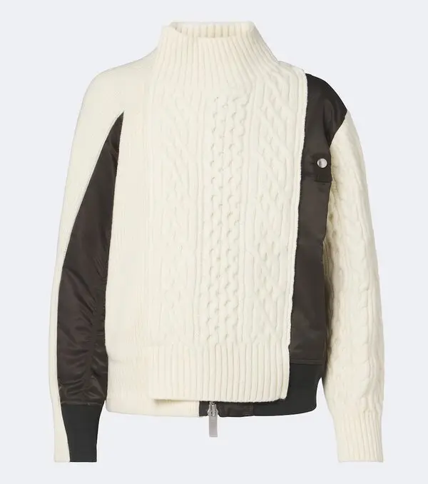 Sacai Paneled Wool Jacket