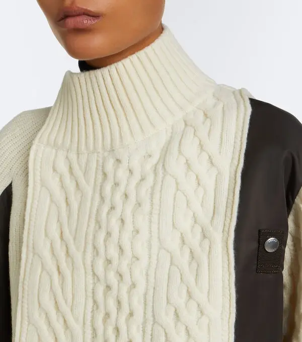 Sacai Paneled Wool Jacket
