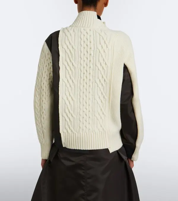 Sacai Paneled Wool Jacket