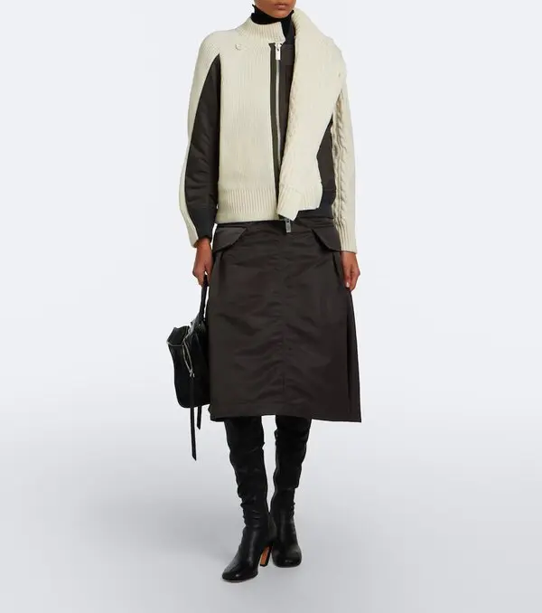 Sacai Paneled Wool Jacket