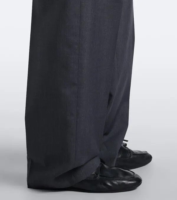 Prada Pleated Wool And Mohair Straight Pants