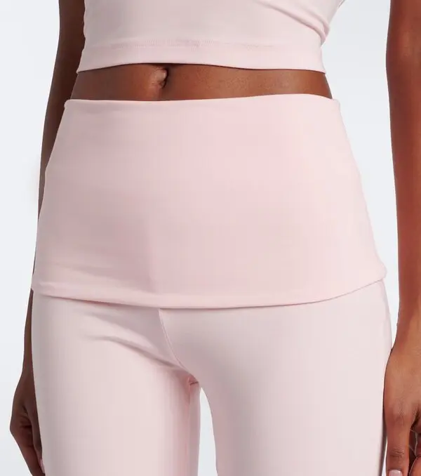 NORBA Foldover Flared Leggings - Pink