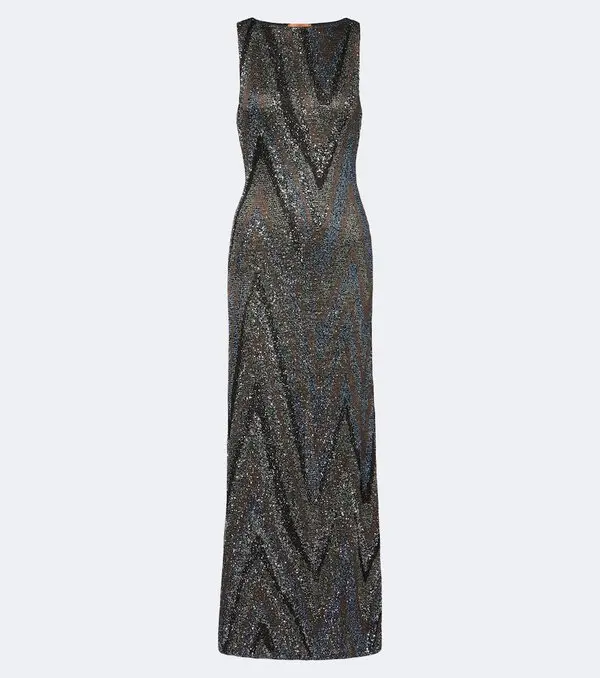 Missoni Zigzag Sequined Lamé Maxi Dress