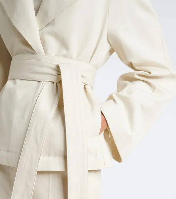 JOSEPH Leda Belted Cotton And Linen Twill Jacket