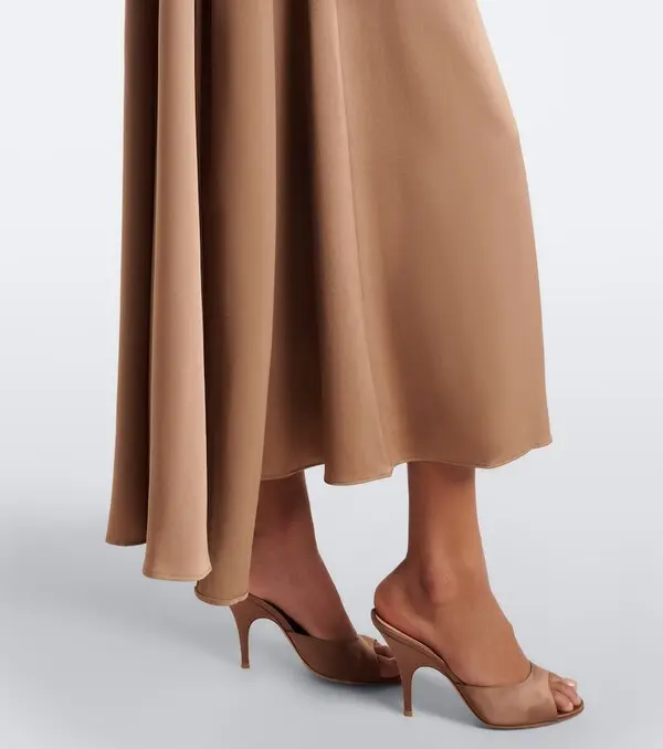 Simkhai Jacka Caped Satin Midi Dress