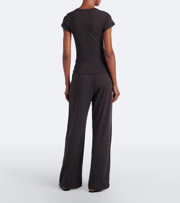 LESET Nando Cotton Wide-leg Pants - Grey