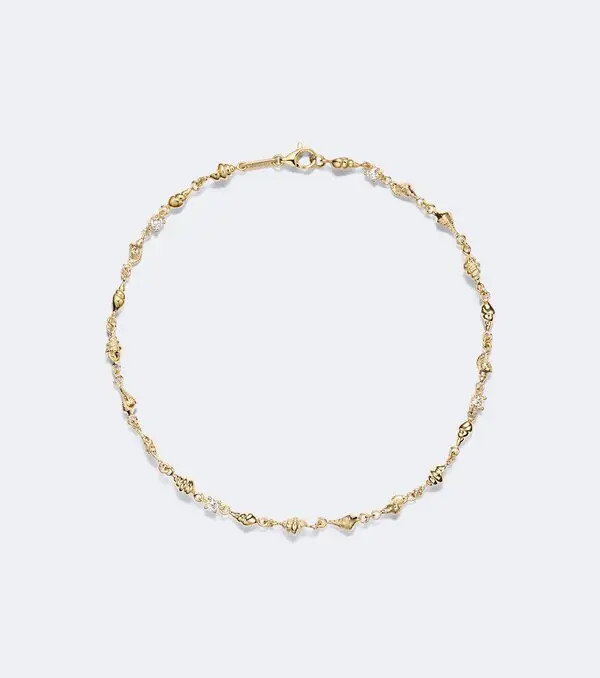ANITA KO Shell The Yard 18kt Anklet With Diamonds