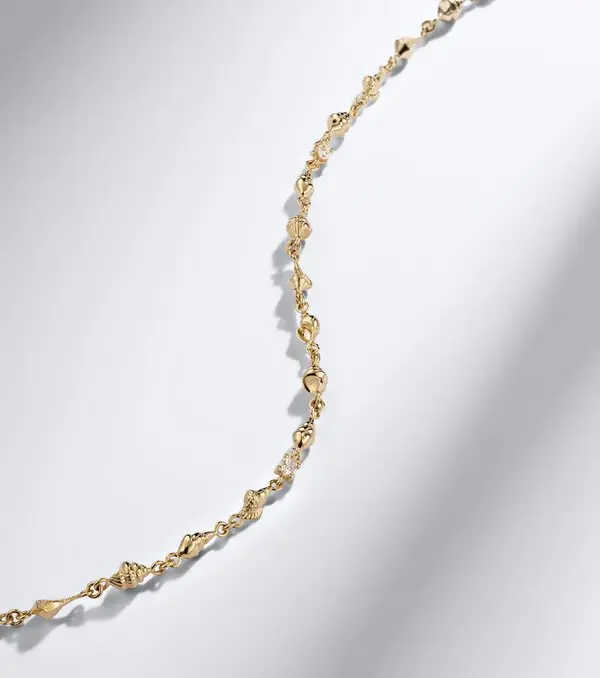 ANITA KO Shell The Yard 18kt Anklet With Diamonds