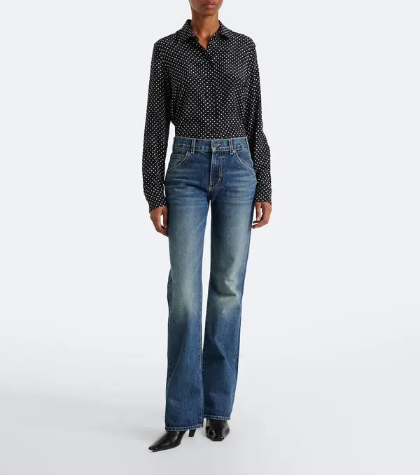 NILI LOTAN Roxane Faded Bootcut Jeans