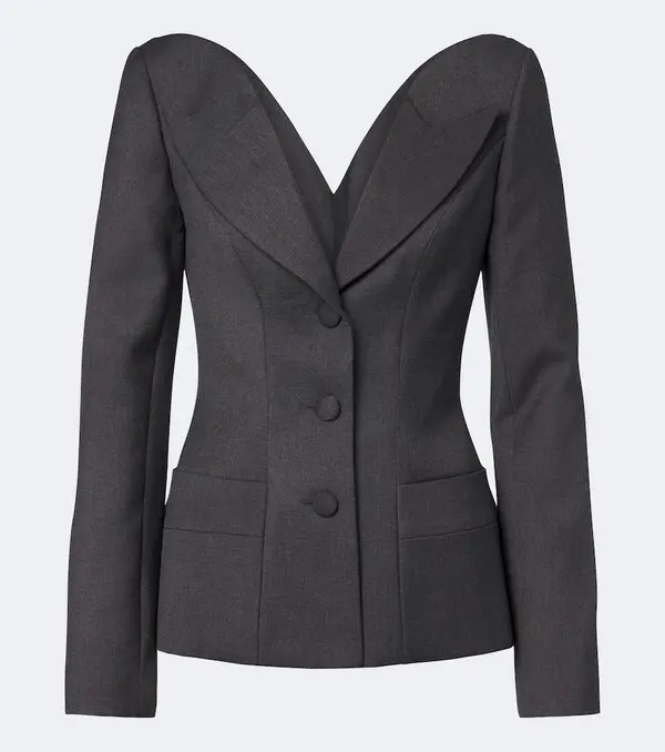 GEORGES HOBEIKA Single-breasted Jacket - Grey