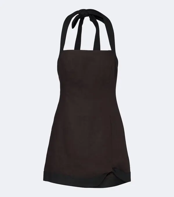 SIR. Linen Halterneck Minidress