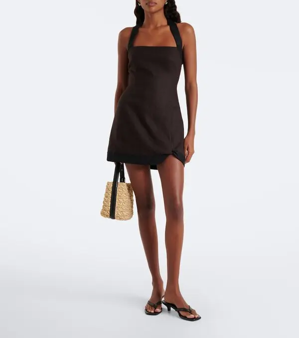 SIR. Linen Halterneck Minidress