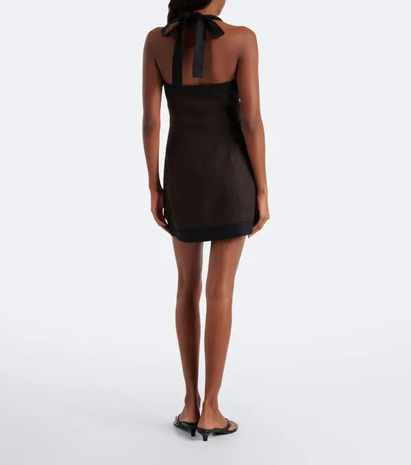 SIR. Linen Halterneck Minidress