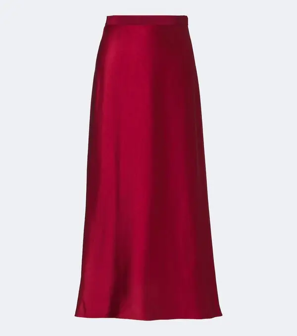 FFORME Carina Asymmetric Satin Maxi Skirt