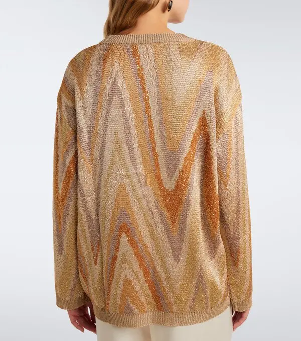 Missoni Zigzag Sequined Lamé Sweater