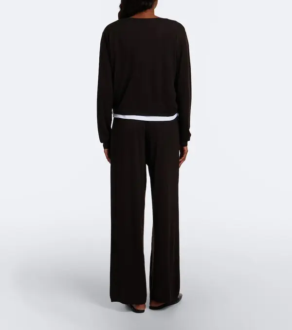 LESET James Wool Wide-leg Pants