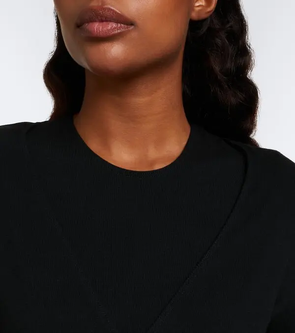 LESET Lauren Jersey Wrap Top