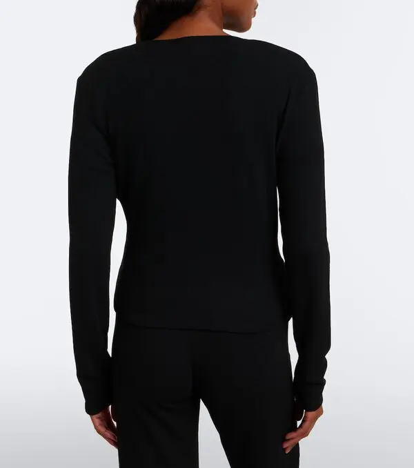LESET Lauren Jersey Wrap Top