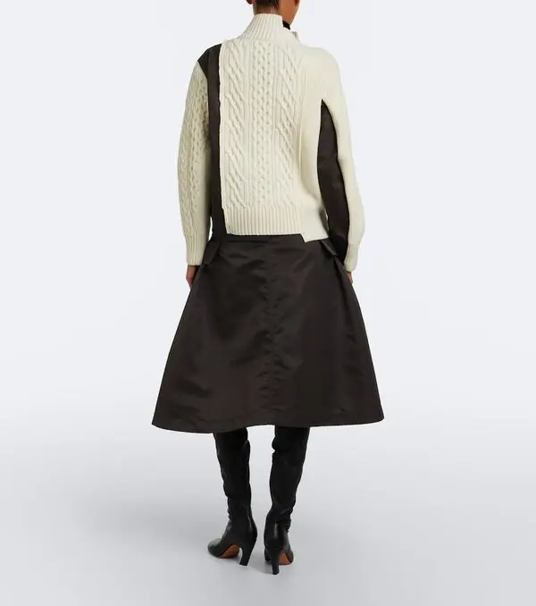 Sacai Twill Midi Skirt